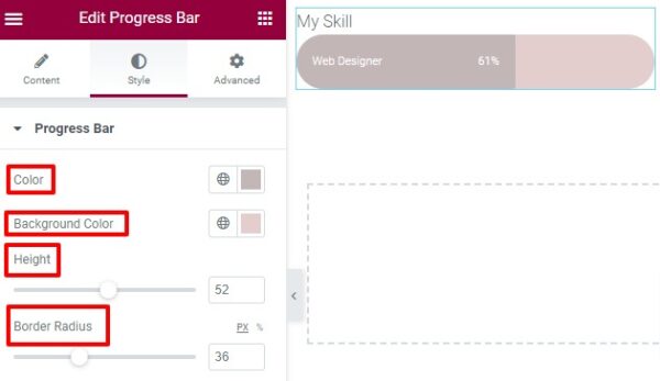 How to work with the progress bar widget in Elementor - ThemeOO || Professional Elementor Blog