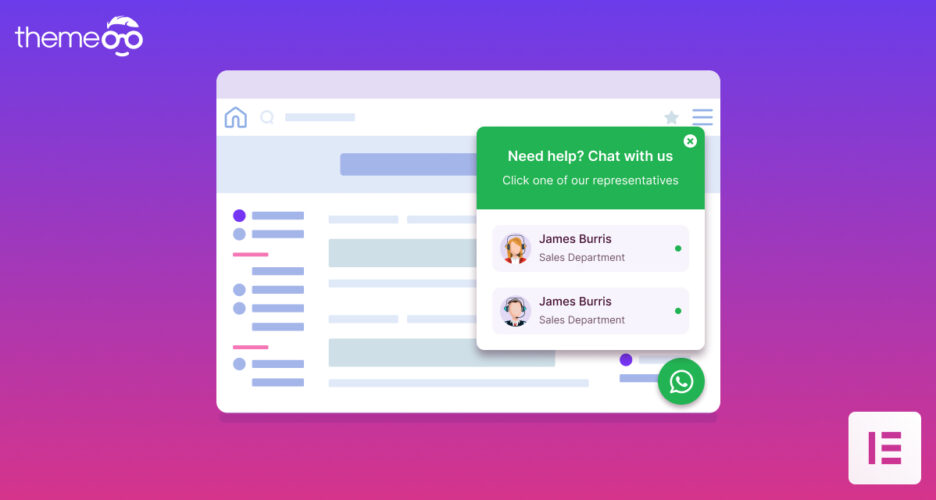 How to Add WhatsApp Button in Elementor - ThemeOO || Professional Elementor Blog