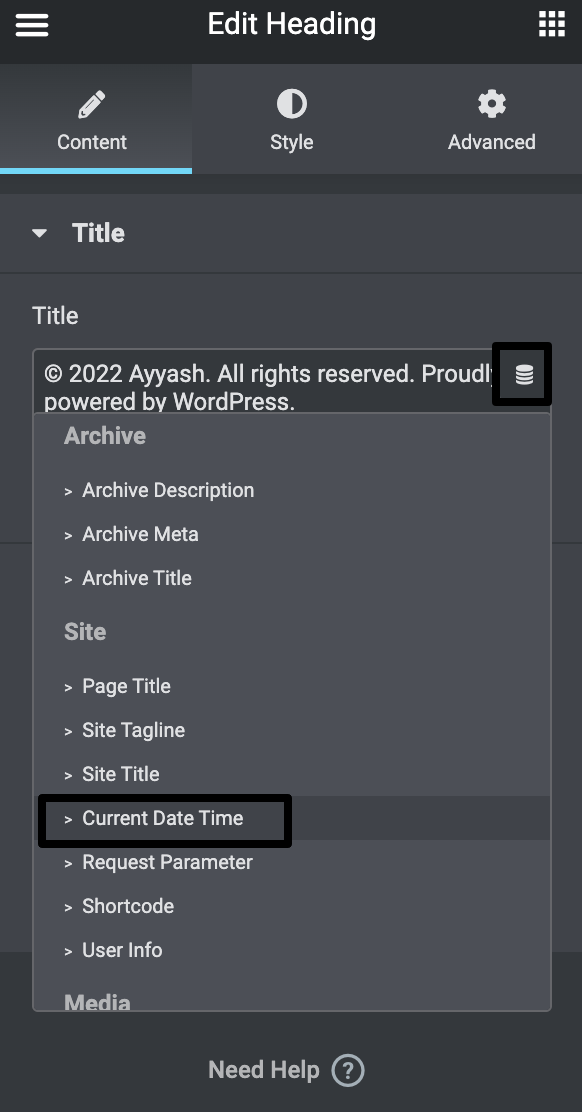 How To Display Copyright Year Dynamically In Elementor Themeoo Professional Elementor Blog